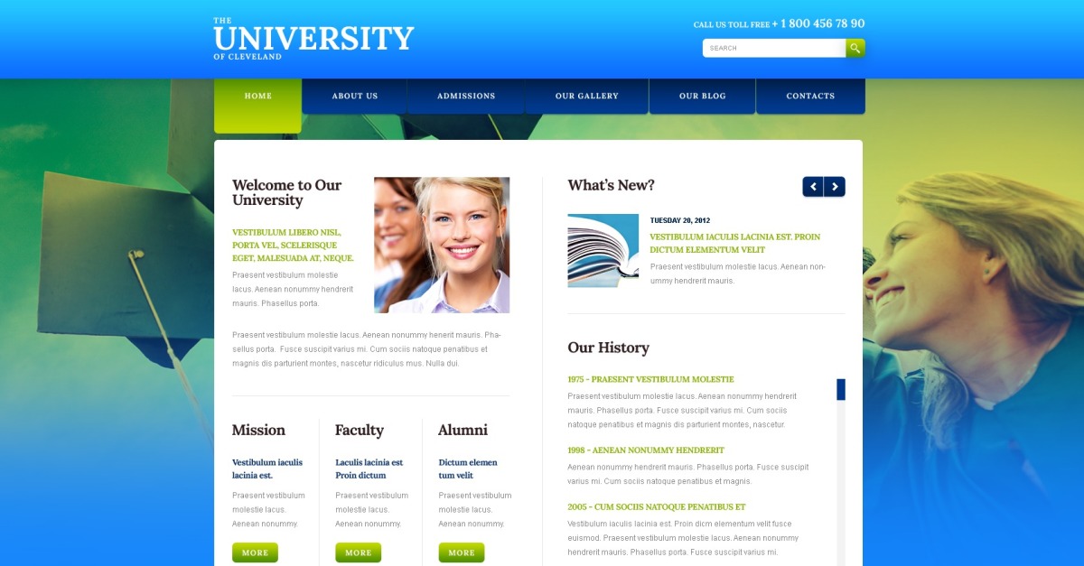 Free Studying Website Template #248677 - TemplateMonster