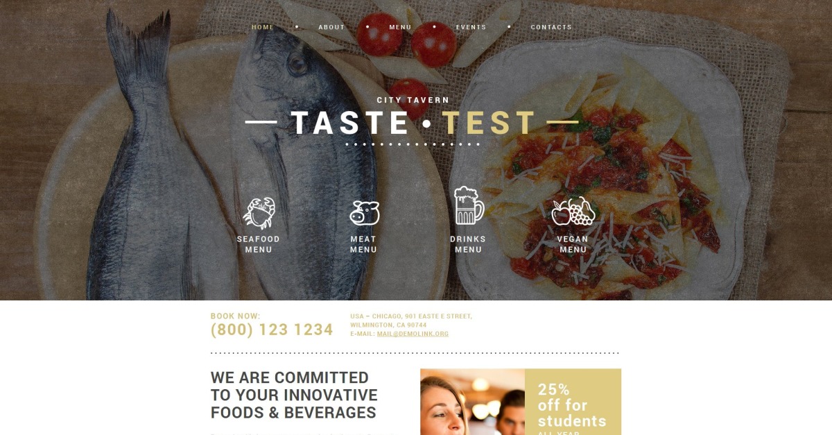 Free Tapas Restaurant Responsive Website Template