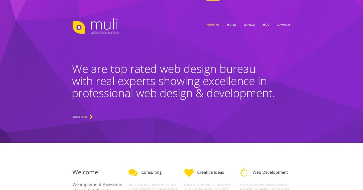 Free Web Design Responsive Website Template - TemplateMonster