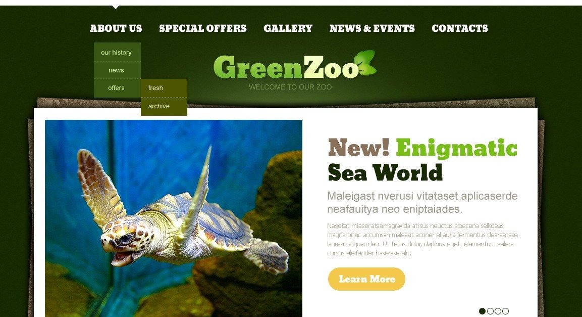 Free Zoo Website Template #248728 - TemplateMonster