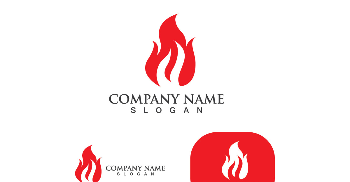 Fire Red Hot Logo Flame Art V3 #248812 - TemplateMonster