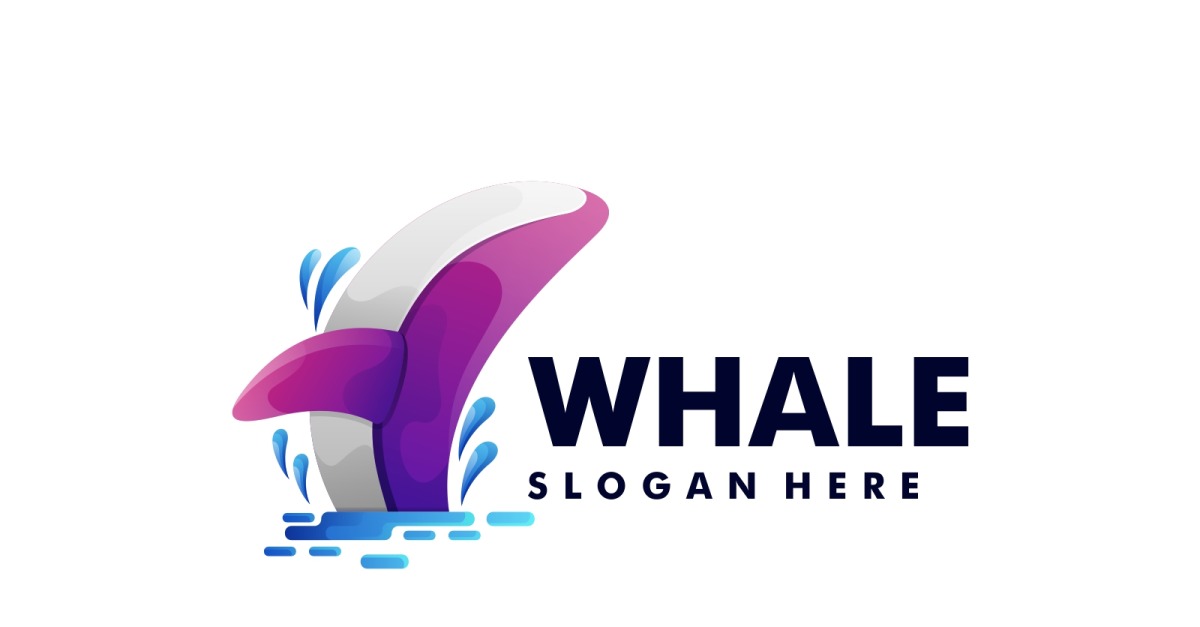 Buntes Logo-Design mit Wal-Steigung #249046 - TemplateMonster