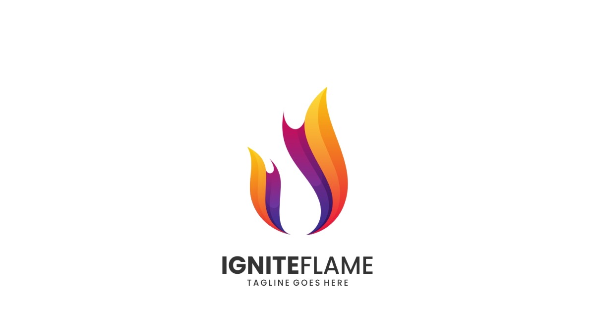 Ignite Flame Gradient Colorful Logo #249011 - TemplateMonster