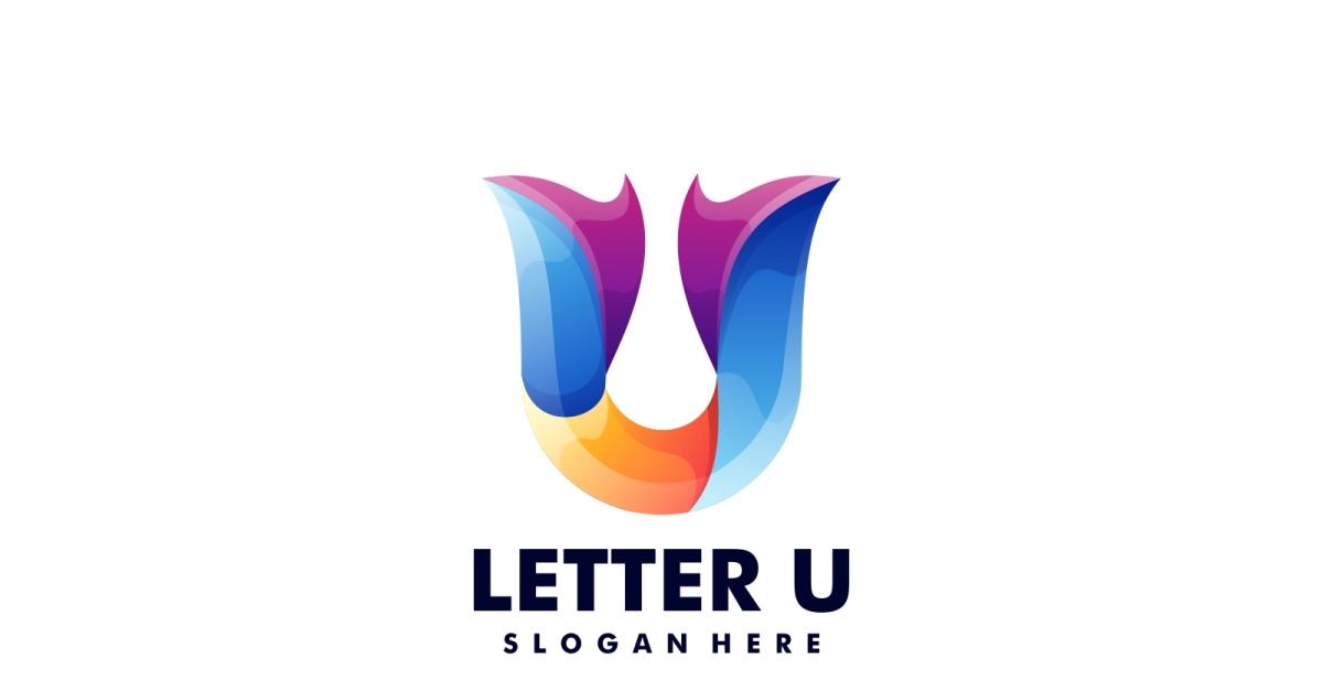 Letter U Gradient Colorful Logo Style - TemplateMonster