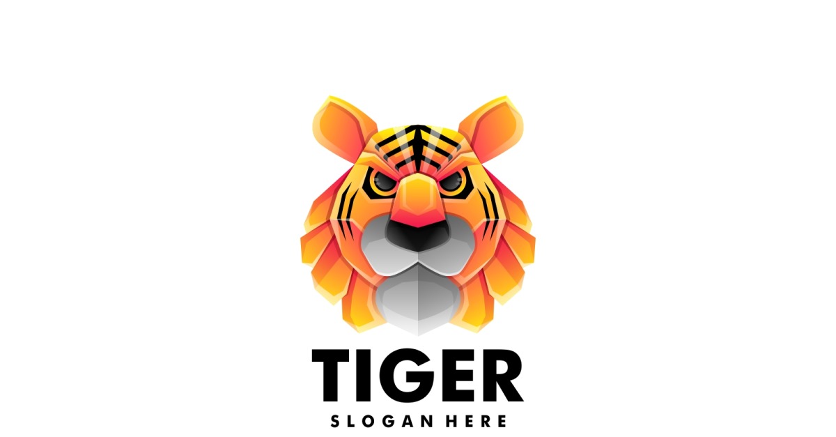 Tygr přechod barevné logo styl #249016 - TemplateMonster