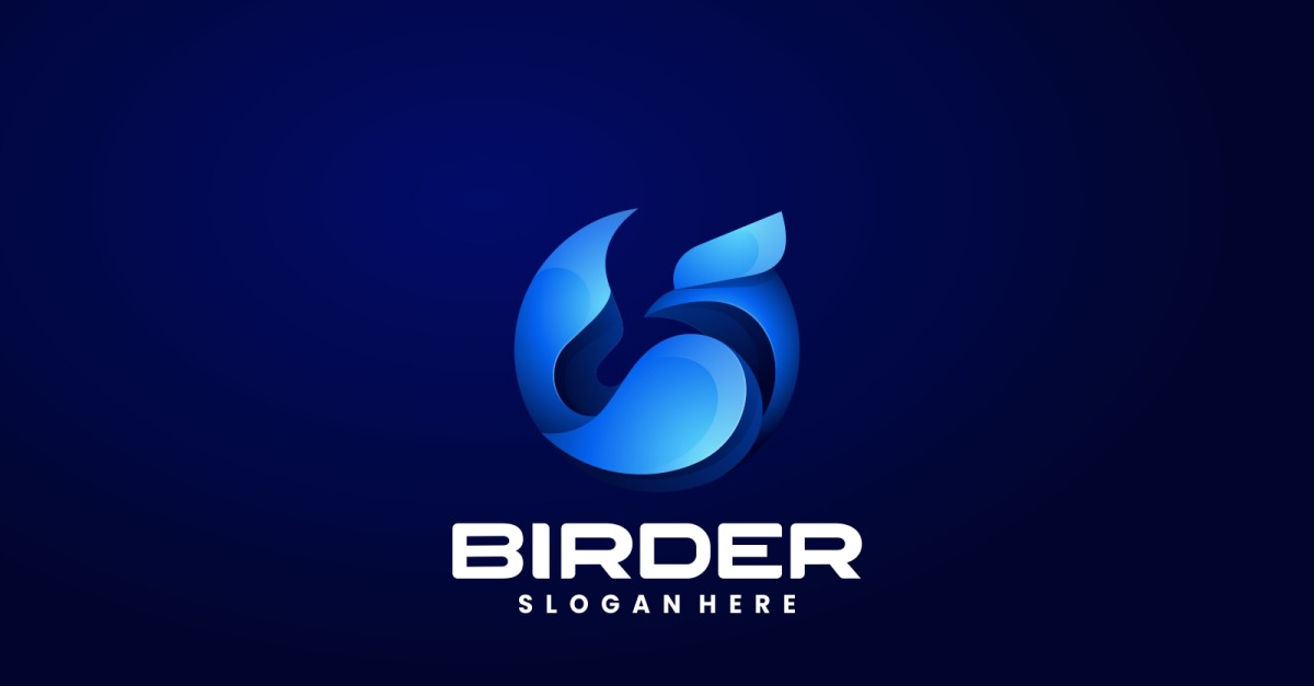 Vector Bird Color Gradient Logo Template - TemplateMonster