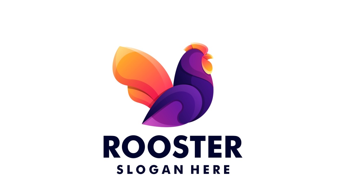 Vektör Horoz Renkli Degrade Logo #249057 - TemplateMonster