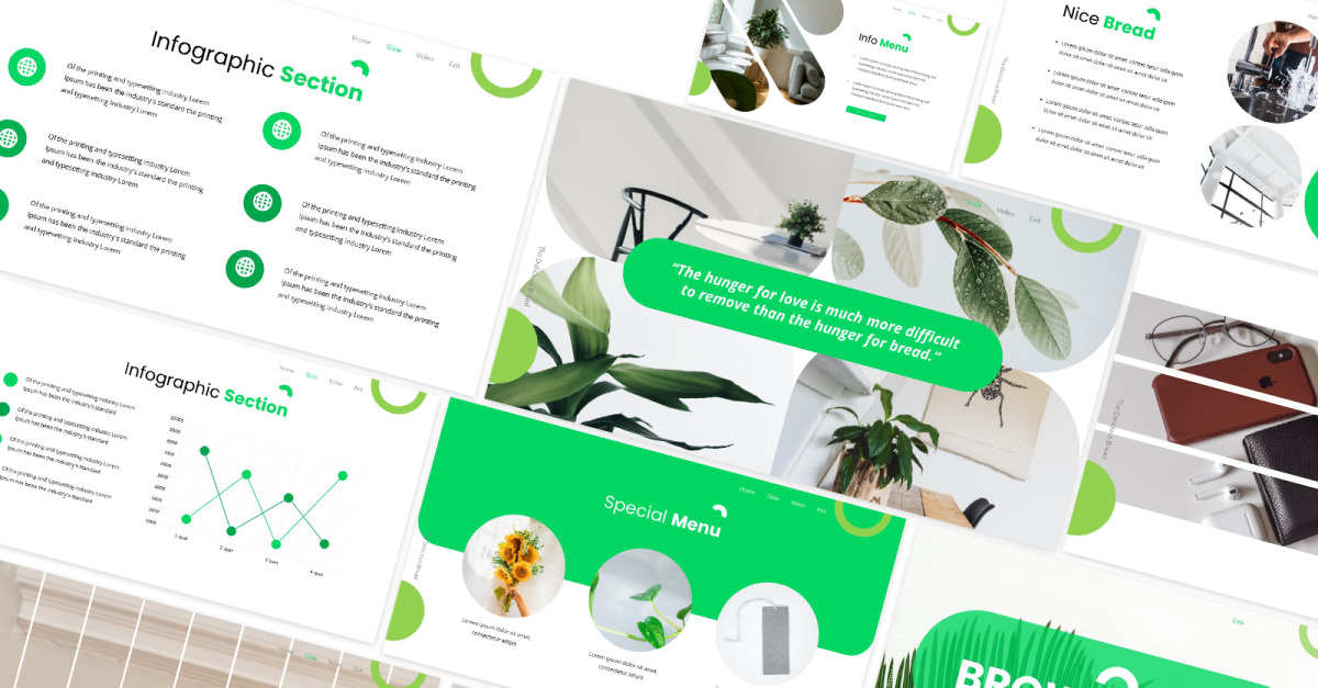 Modello PowerPoint di pane marrone #249106 - TemplateMonster