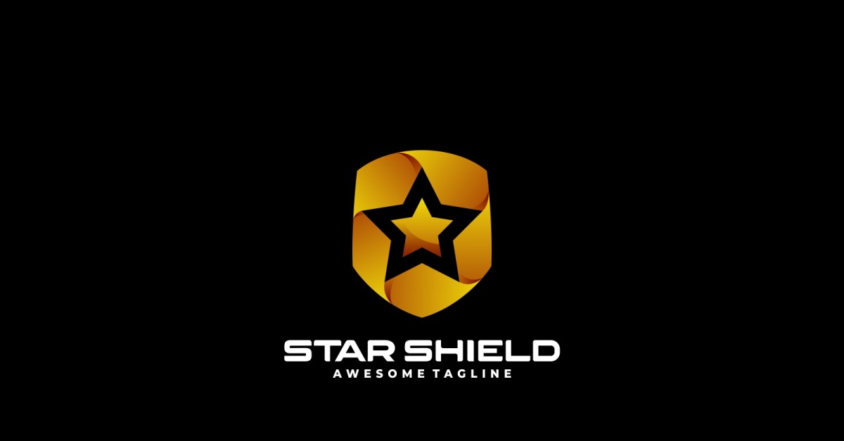 Star Shield Gradient Logo #249105 - TemplateMonster