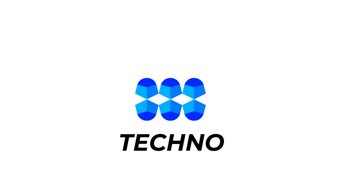 Letter M Modern Blue Tech Design Logo - TemplateMonster