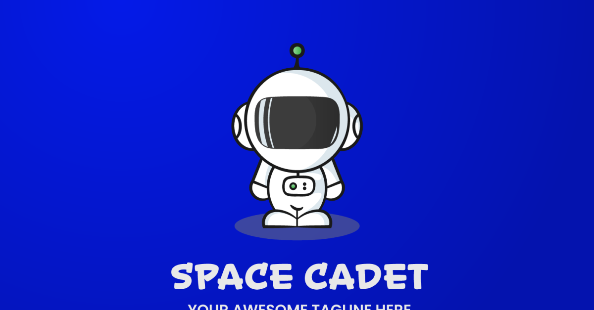 Modèle de logo moderne simple des cadets de lespace