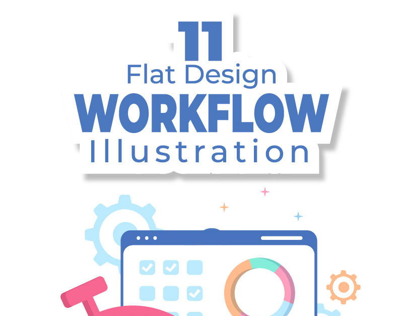 11 Business Workflow Organization Illustration
