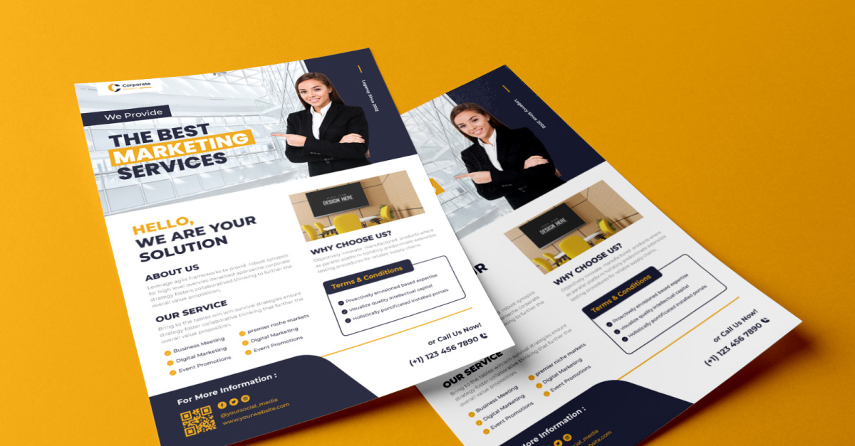 Corporate Poster/Flyer-Vorlage #249829 - TemplateMonster