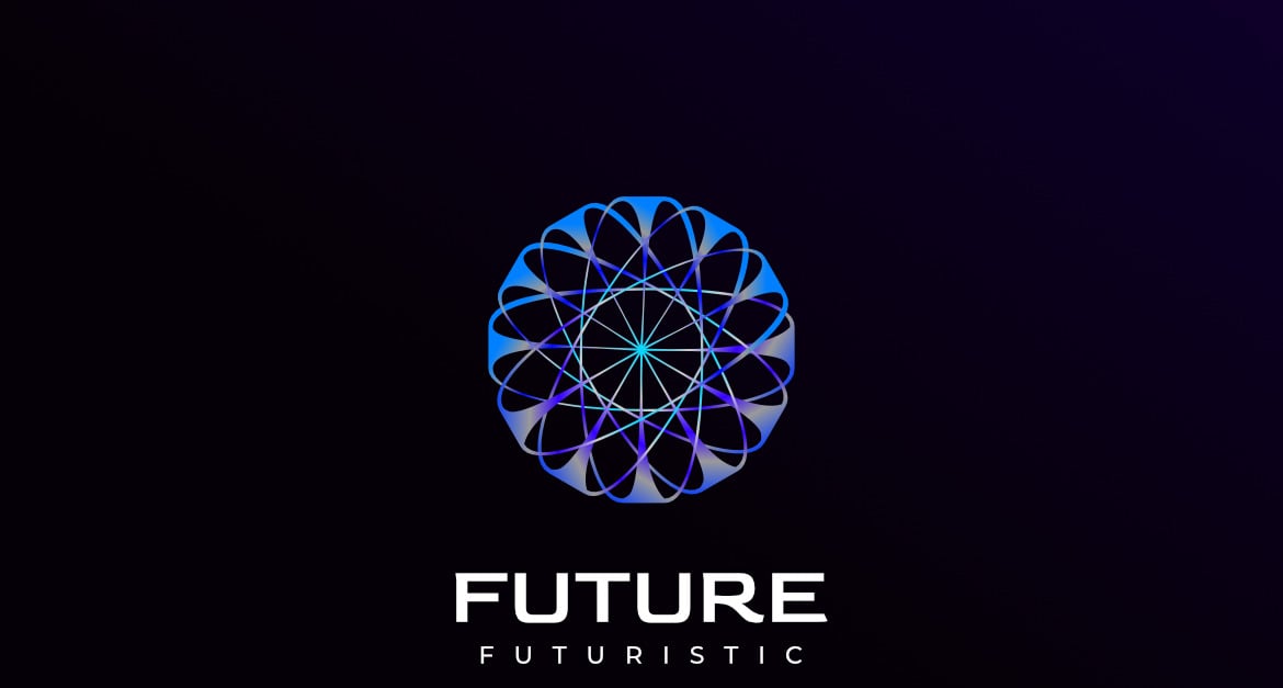 Tech Mandala Gradient Round Future Logo - TemplateMonster