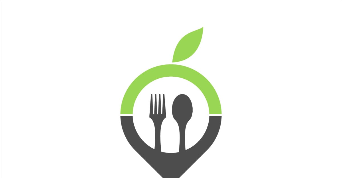 Healthy food direction vector logo template - TemplateMonster