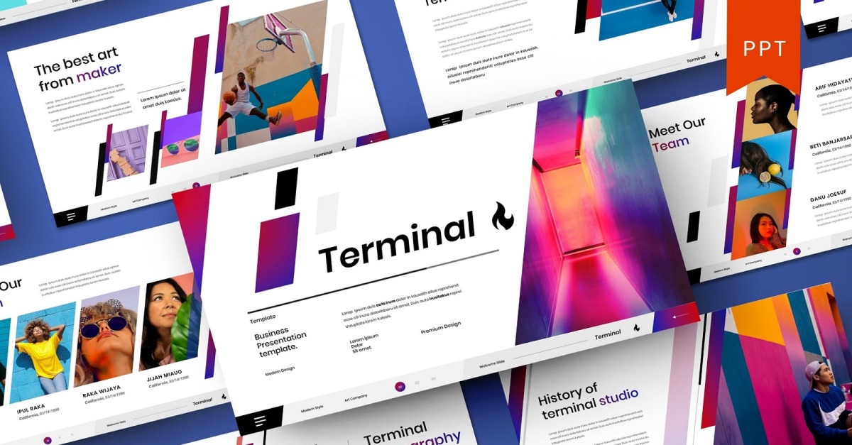 Terminal – Business PowerPoint Template - TemplateMonster