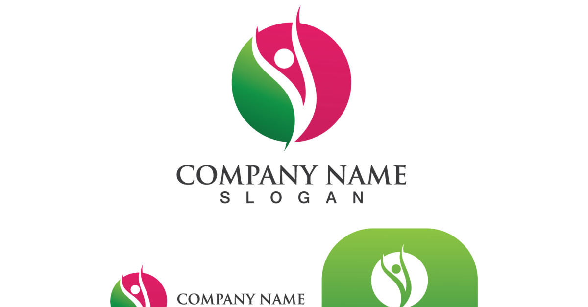 Health People Logo Vector Design Template V1