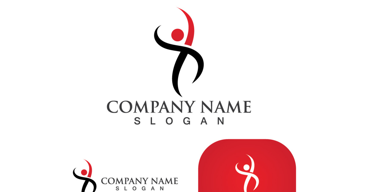 Health People Logo Vector Design Template V5