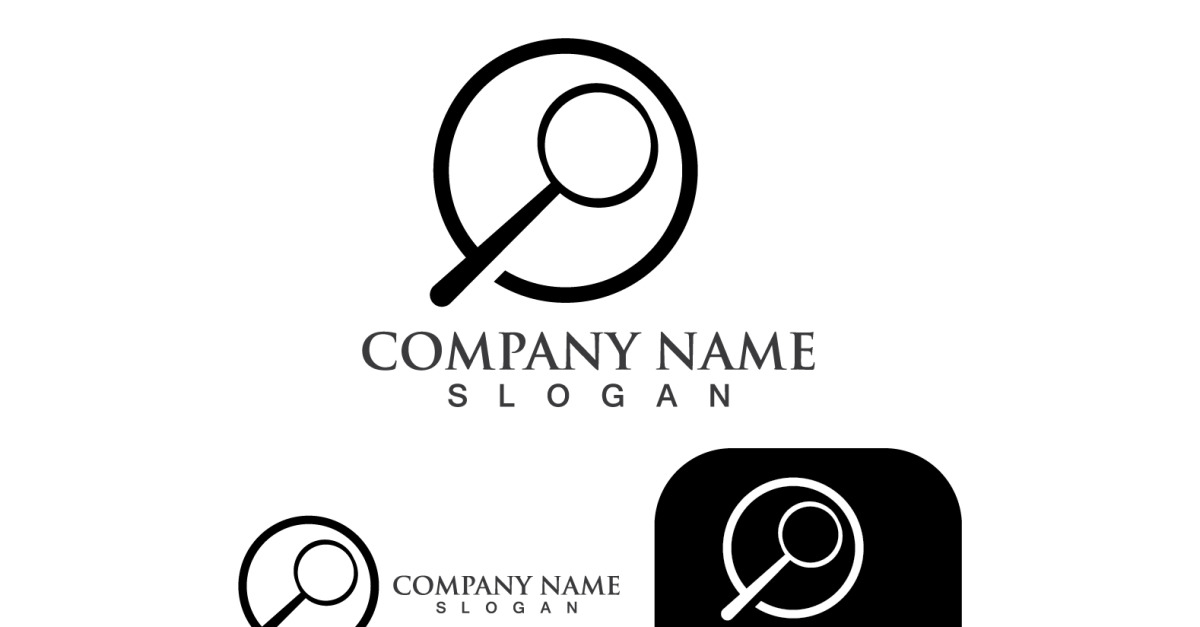 Magnifying Glass Logo And Symbol V10 - TemplateMonster
