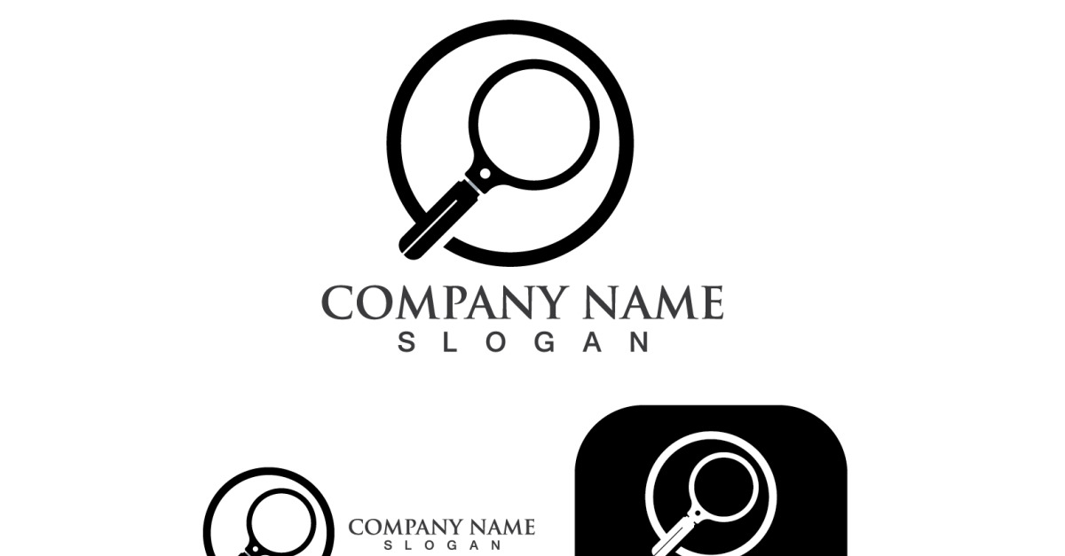 Magnifying Glass Logo And Symbol V12 - TemplateMonster