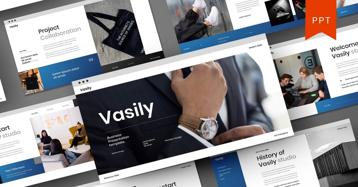 Vasily – Business PowerPoint Template - TemplateMonster