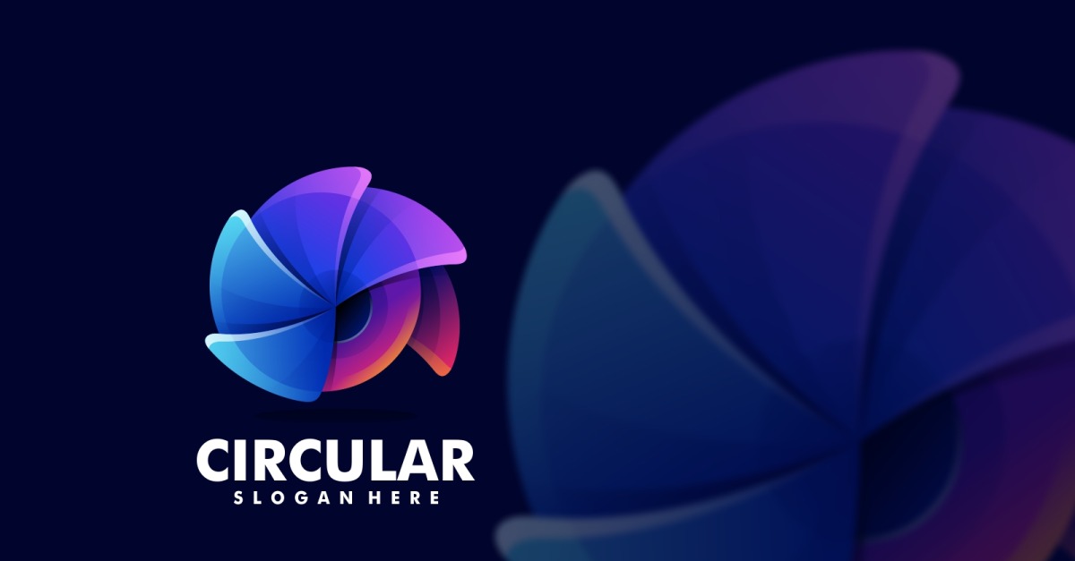 Circular Gradient Colorful Logo #251048 - TemplateMonster