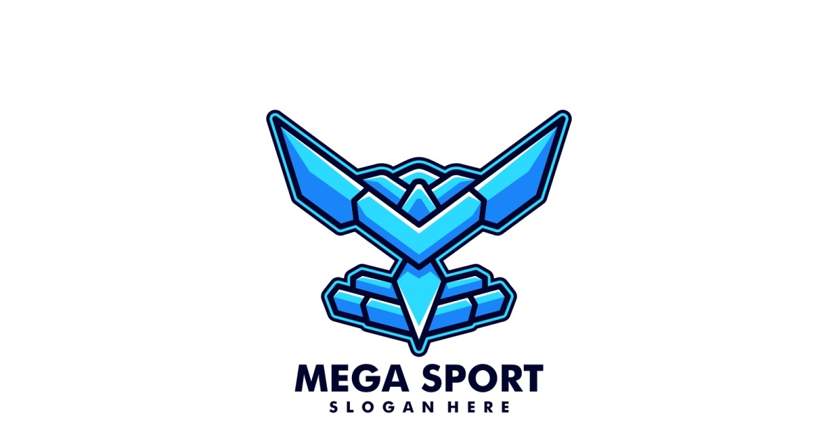 Mega Sport Simple Mascot Logo #251049 - TemplateMonster