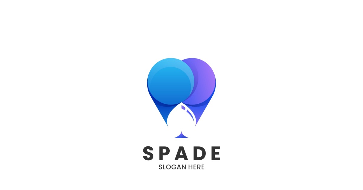Spade Color Gradient Logo #251198 - TemplateMonster