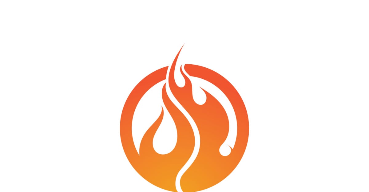 Fire And Flame Icon Gas Logo Vector V8 - TemplateMonster
