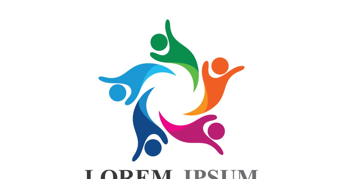 Community People Team Group Logo Vector v10 - TemplateMonster