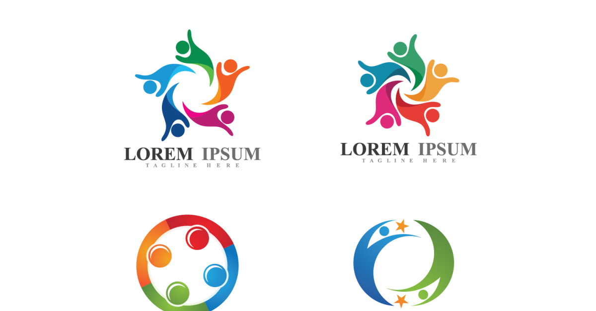 Community People Team Group Logo Vector v7 - TemplateMonster