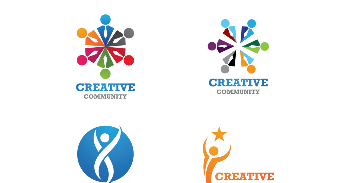 Creative People Team Group Community Logo V34