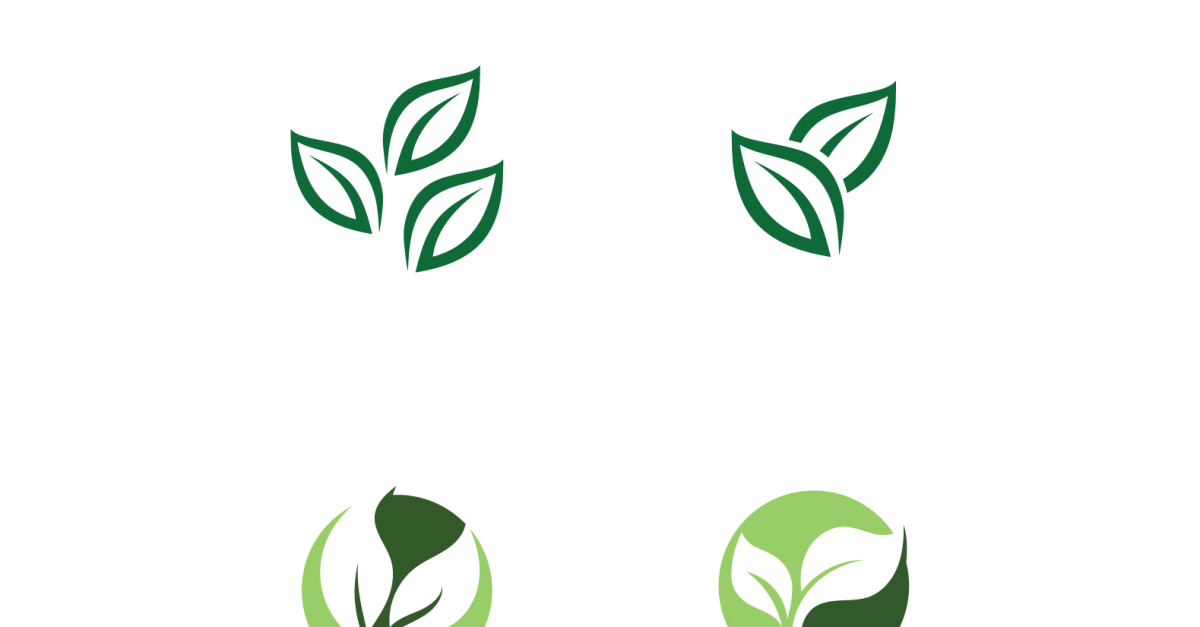 Vector de logotipo de energía verde de hoja ecológica V44