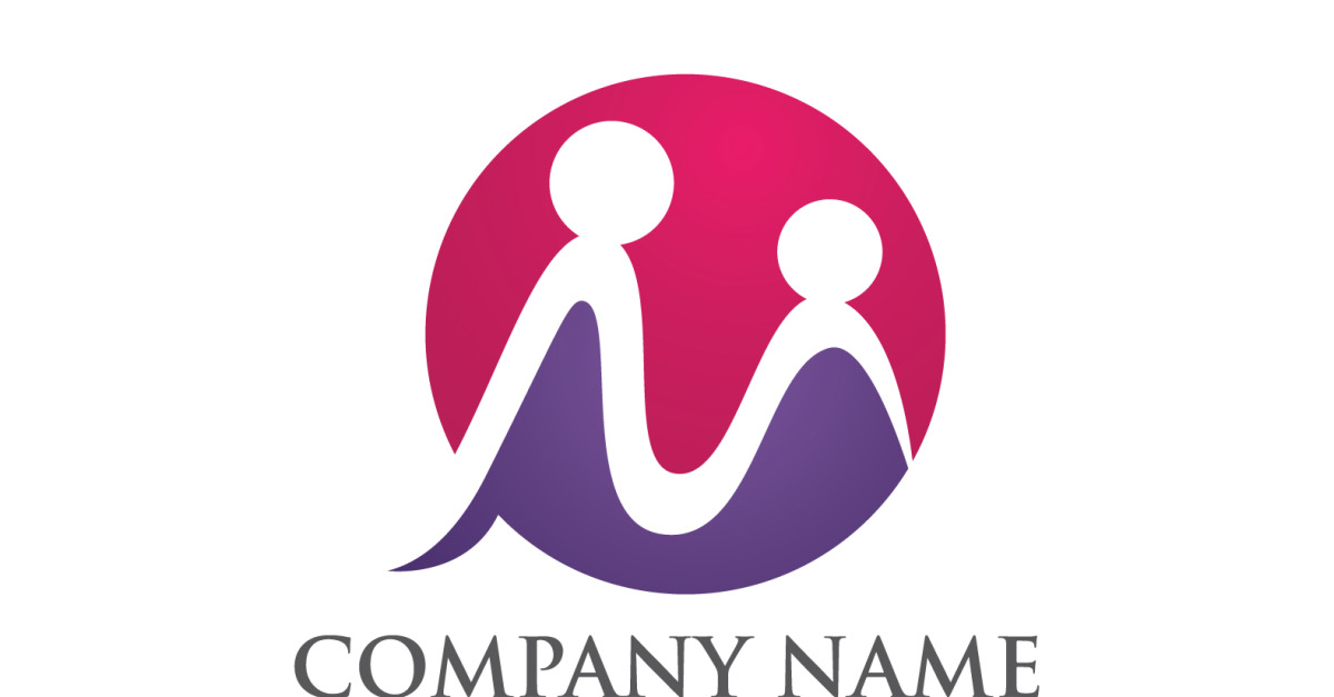 M Family Care Logo Symbol Letter V4 #251869 - TemplateMonster