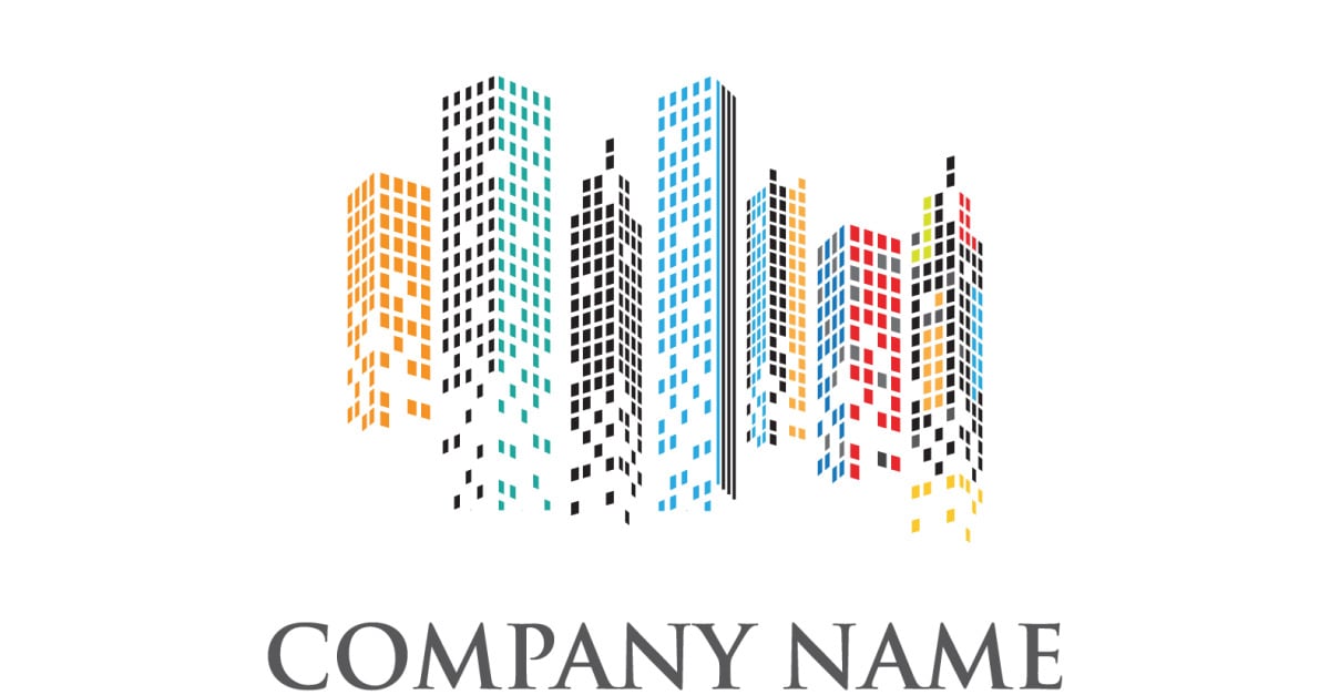 Modern City Building Logo Vector V2 #251854 - TemplateMonster