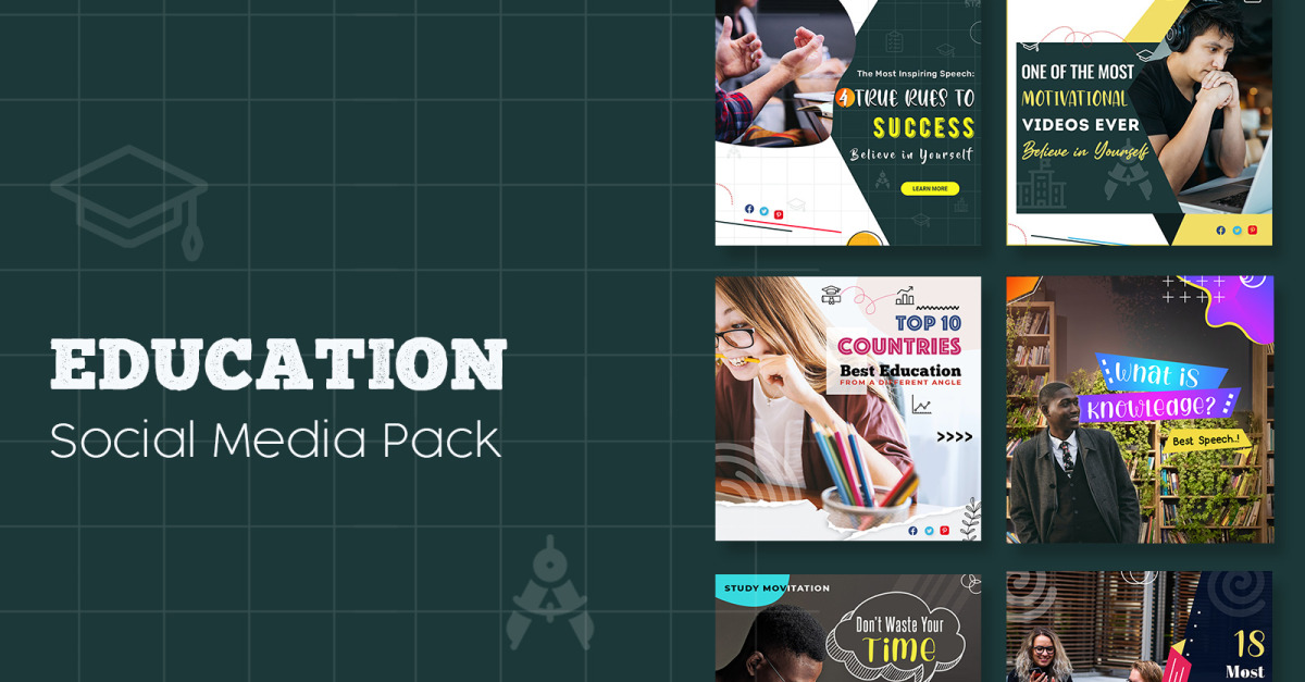 Education Instagram Post Templates #252027 - TemplateMonster