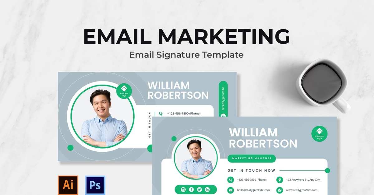 Email Marketing Email Signature #252146 - TemplateMonster