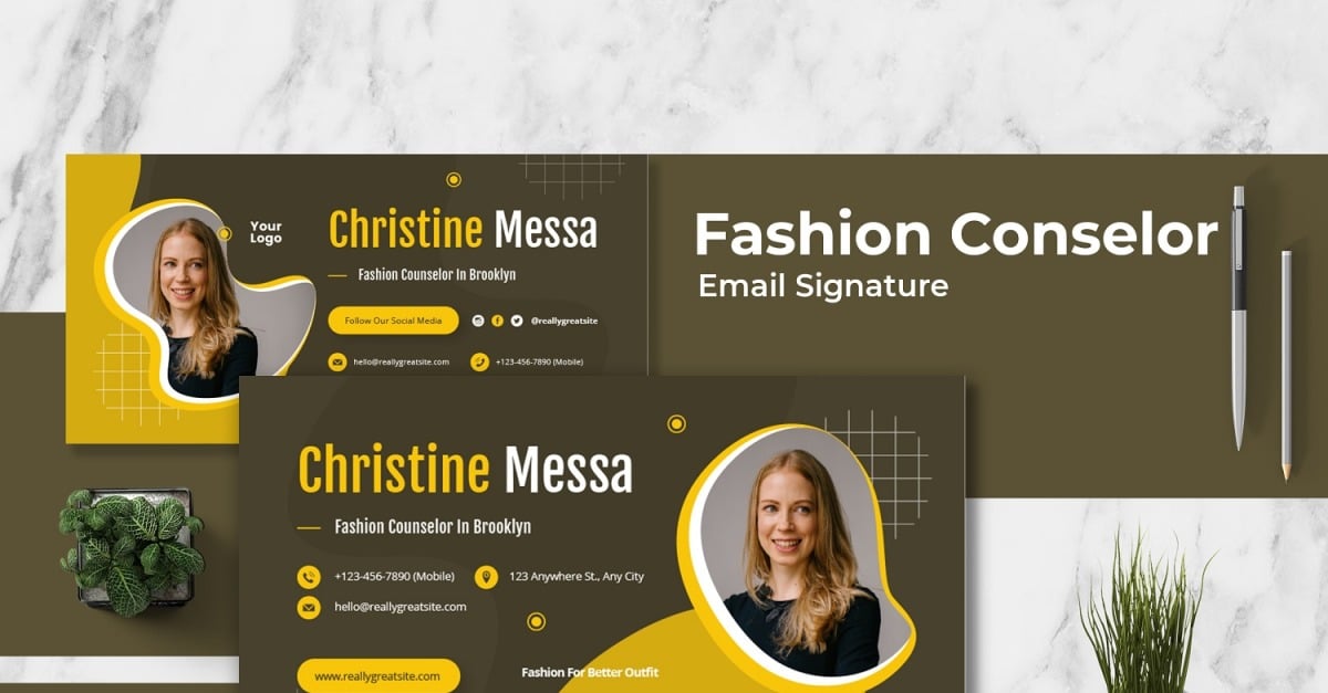 Fashion Counselor Email Signature #252170 - TemplateMonster