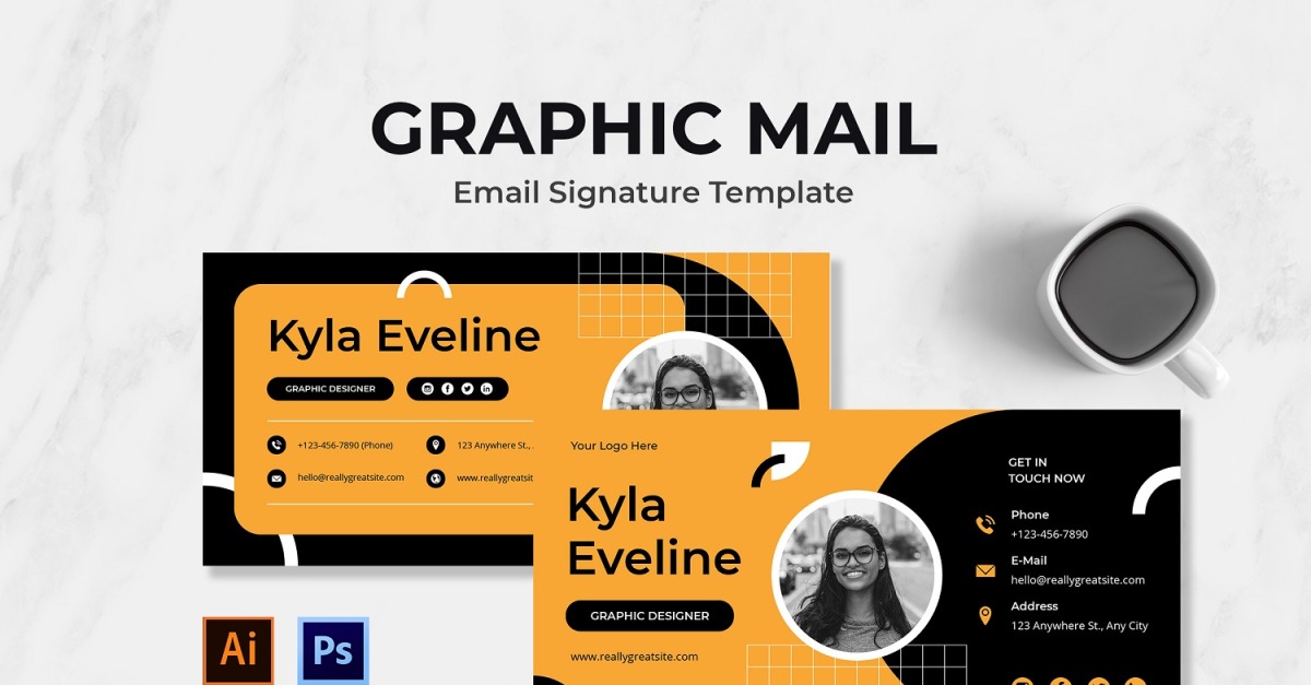 Firma e-mail di posta grafica #252150 - TemplateMonster
