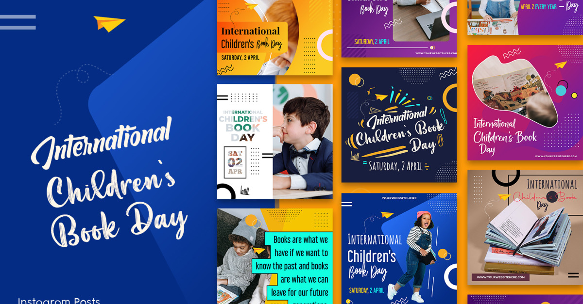 International Childrens Book Day Social Media Post
