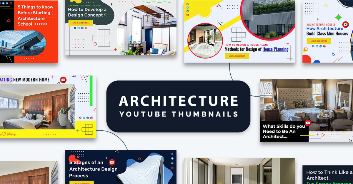 Architecture Design Concept Youtube Thumbnails Template