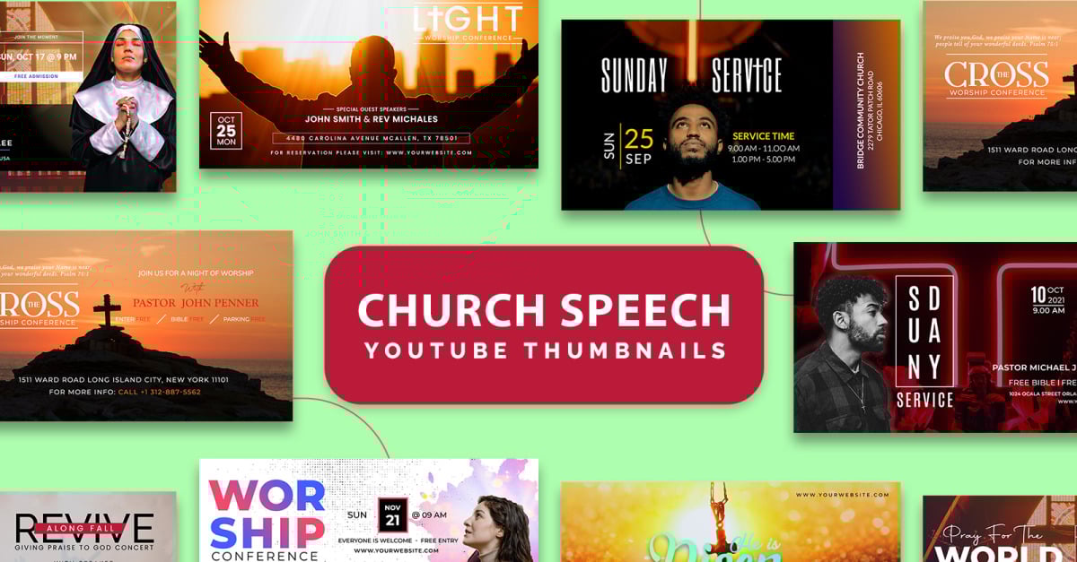 Church Motivational Speech YouTube Thumbnails