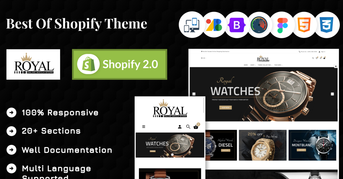 Royal Mega Watch–Jewelry Multipurpose Super Shopify 2.0 Store