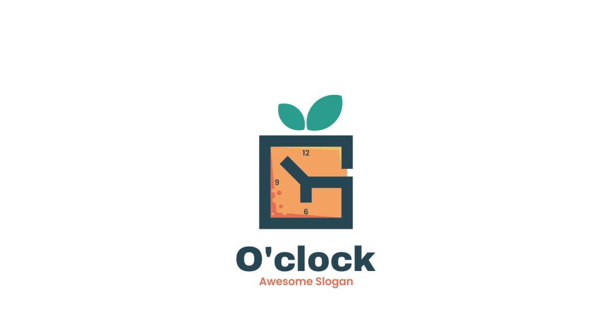 Clock Orange Simple Mascot Logo #252823 - TemplateMonster