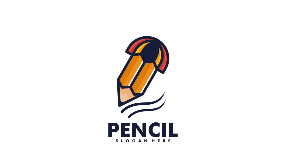 Pencil Simple Mascot Logo #252824 - TemplateMonster