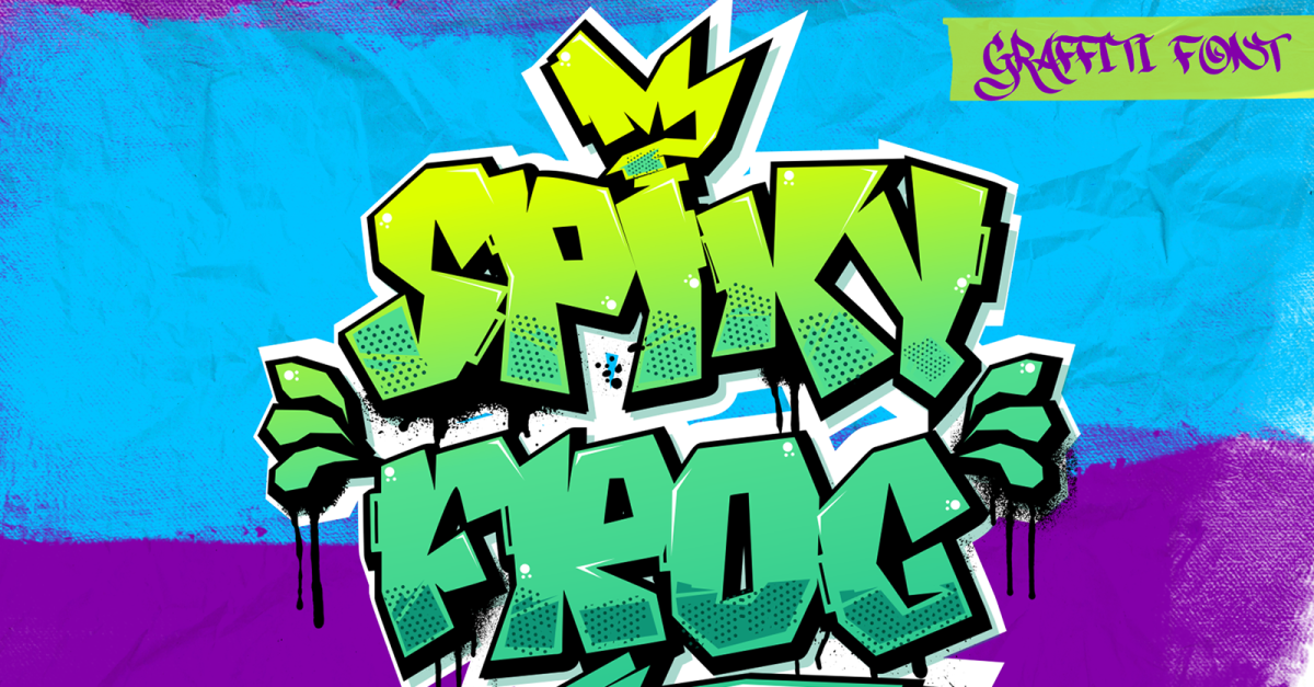 Spiky Frog - Fuente de graffiti afilado - TemplateMonster