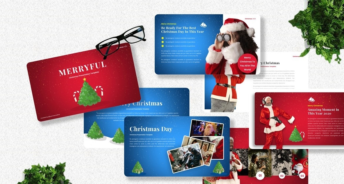 Joyeux Noël - PowerPoint de Noël #252993 - TemplateMonster