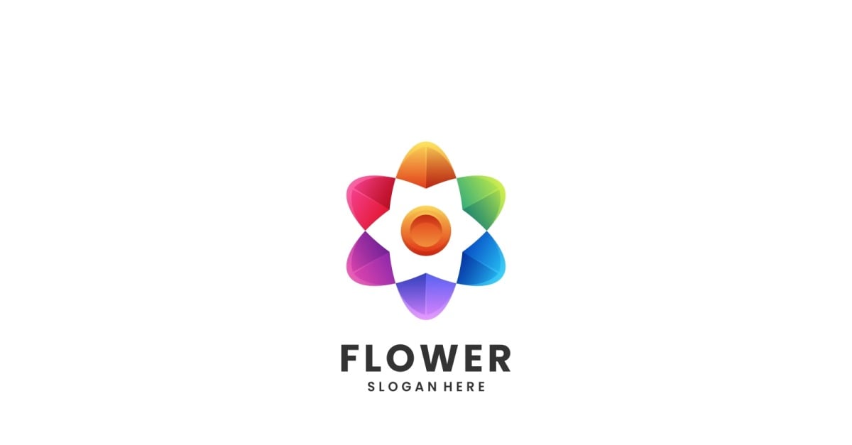Flower Colorful Logo Style #253051 - TemplateMonster