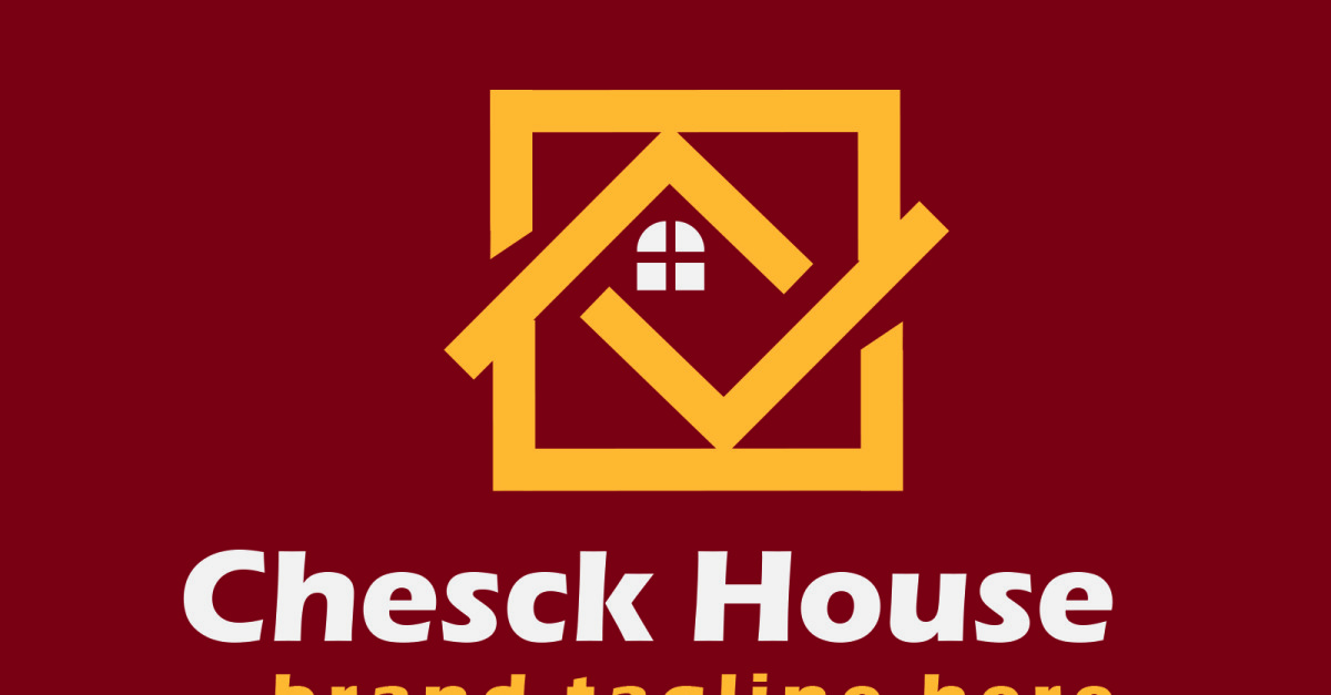 Check House Visual Identity Brand Logo Template