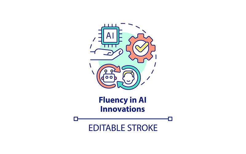 Fluency In AI Innovations Concept Icon - TemplateMonster